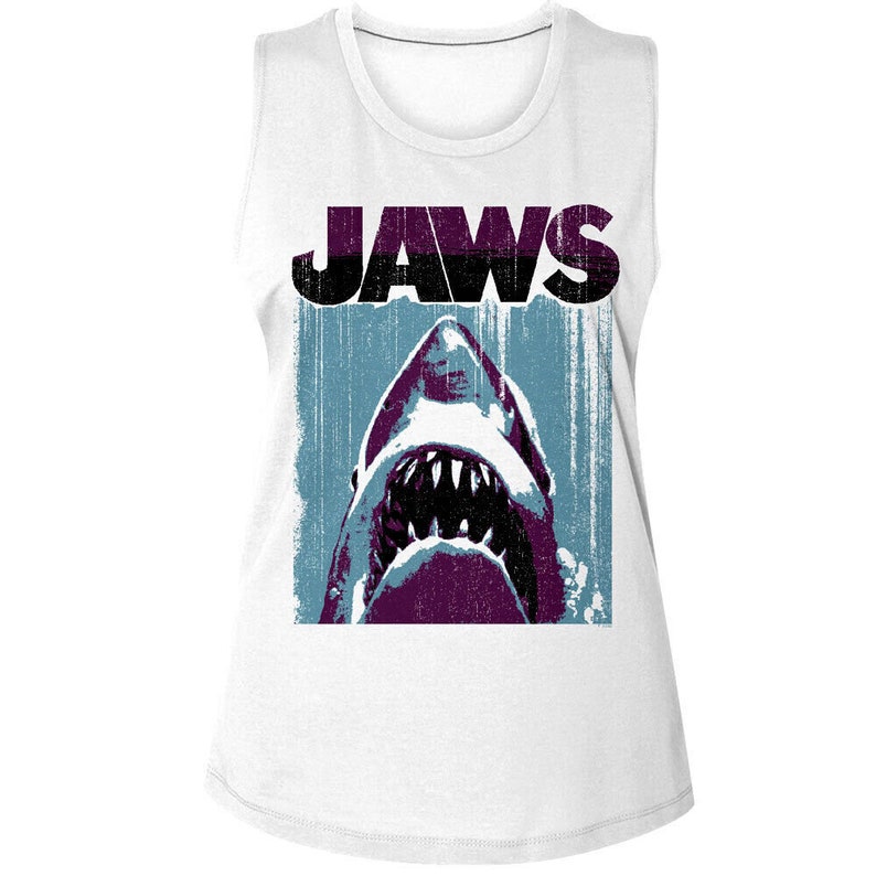 JAWS Women's Tank Deep Purple Logo Shark Horror Movie Shirts - Etsy