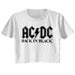 ACDC Women's Crop Top Back in Black Album Cropped T-shirt Rock Band ...