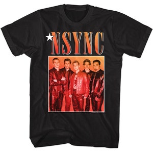 NSYNC Women's Oversized T-shirt NSYNC Looking Fresh Album Black Graphic ...