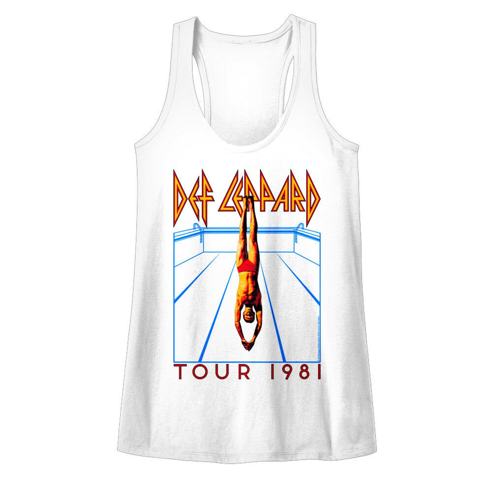 Def Leppard Women's Tank Top High N Dry Tour 1981 Rock | Etsy