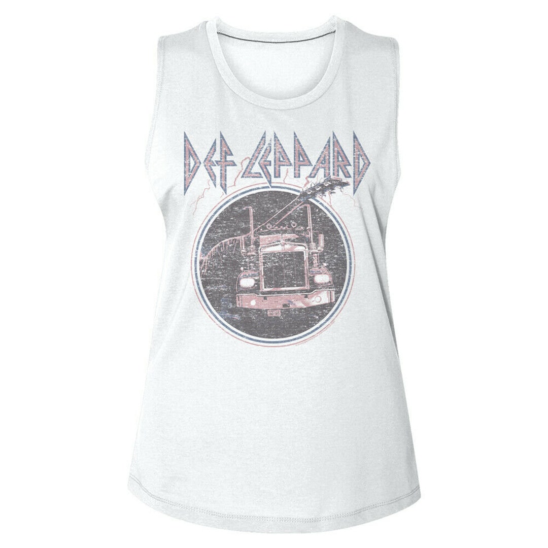 Def Leppard Glam Womens Tanktop on Through the Night Album Graphic Tank ...