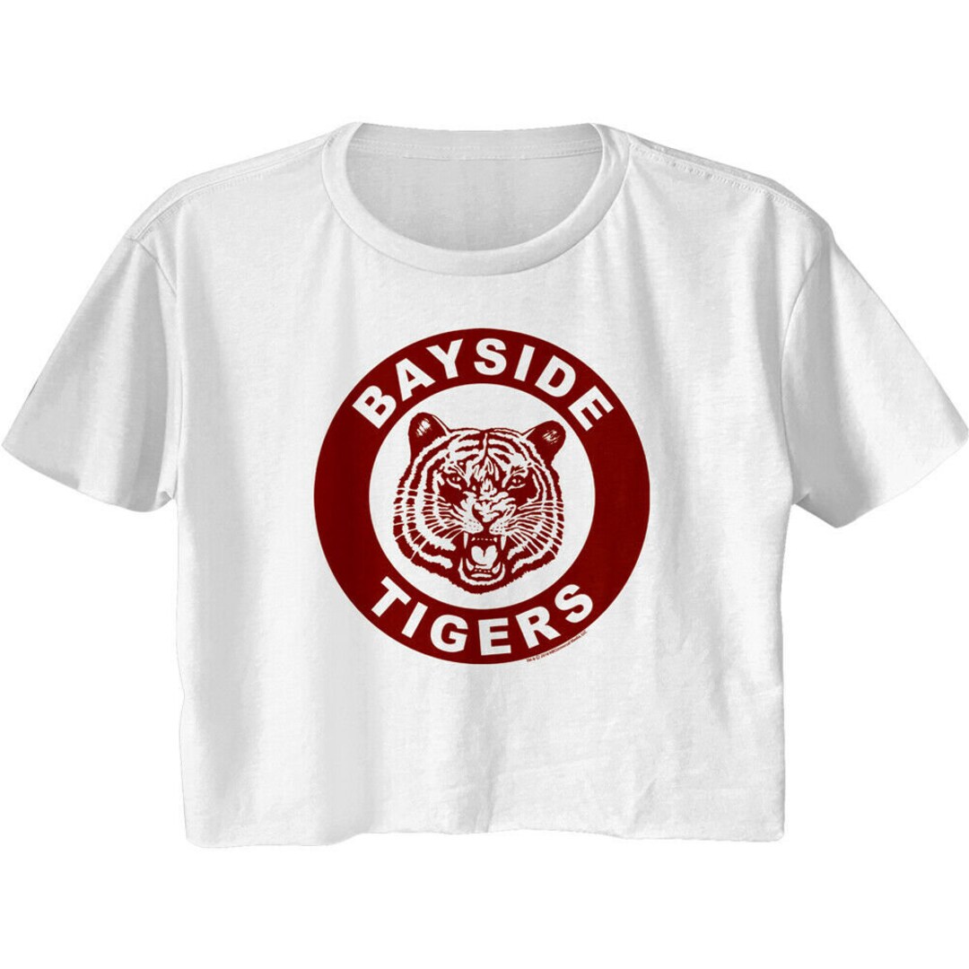 Bayside Tigers Emblem Crop Top Saved by the Bell Women's Graphic Tee ...