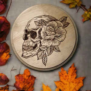 Skull Wall Decor Pyrography Art Primitive Halloween - Etsy