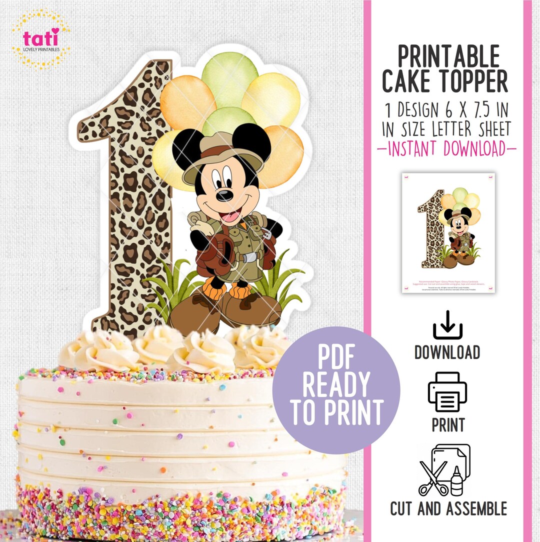 Cake Topper Birthday Party Printable Cake Topper Party Printable ...