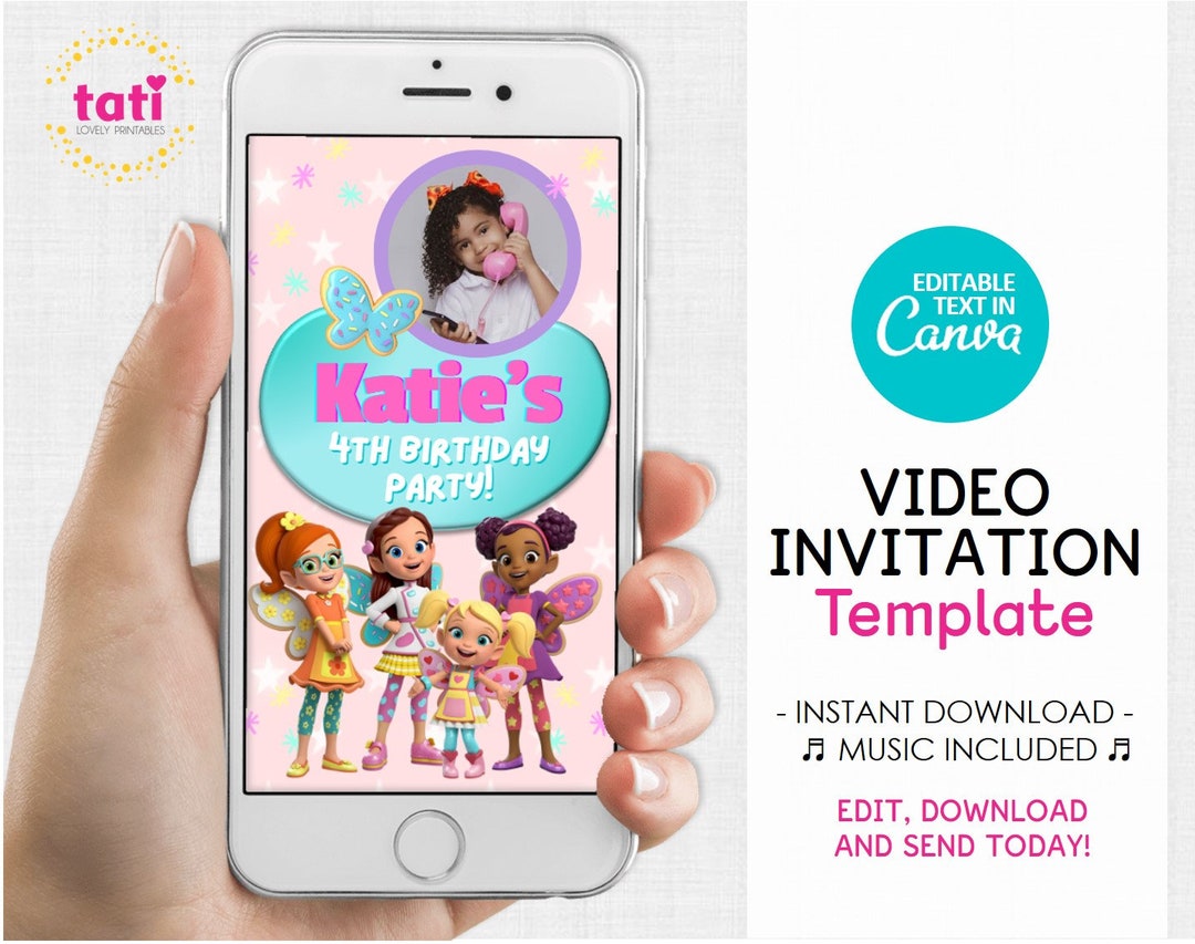 Video Invitation Template Editable Video Invitation Birthday Editable ...
