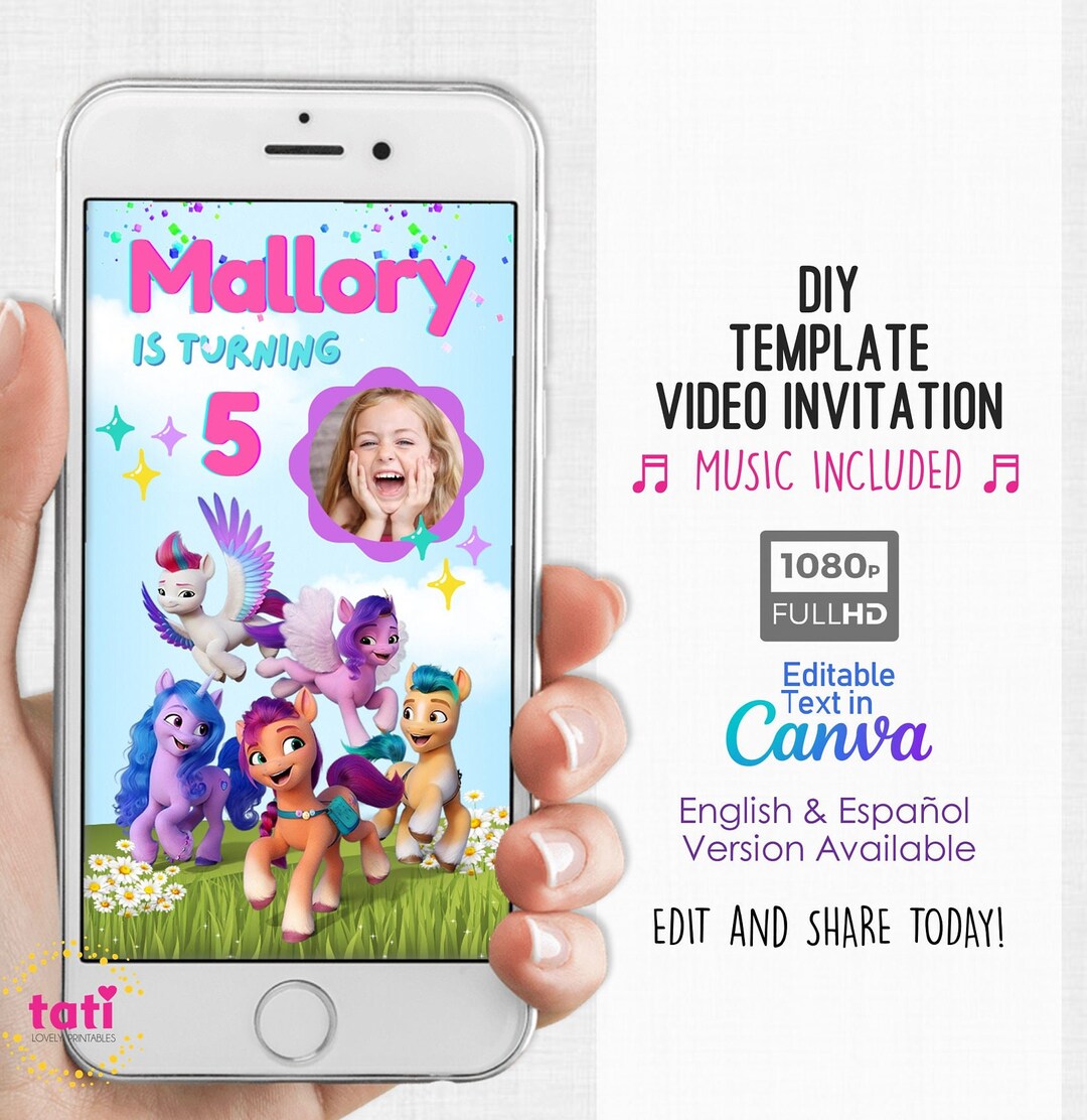 Video Invitation Template Editable Video Invitation Birthday Editable ...