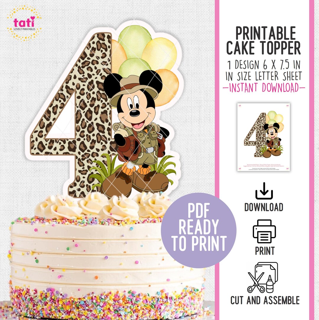Cake Topper Birthday Party Printable Cake Topper Party Printable ...