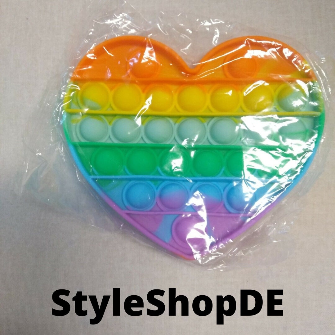 Heart Fidget Toy Push Pop for It Bubble Sensory Stress Relief Special ...