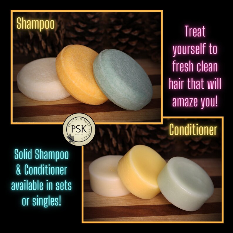 Coastal Rain Solid Shampoo & Conditioner Bars Sets and - Etsy