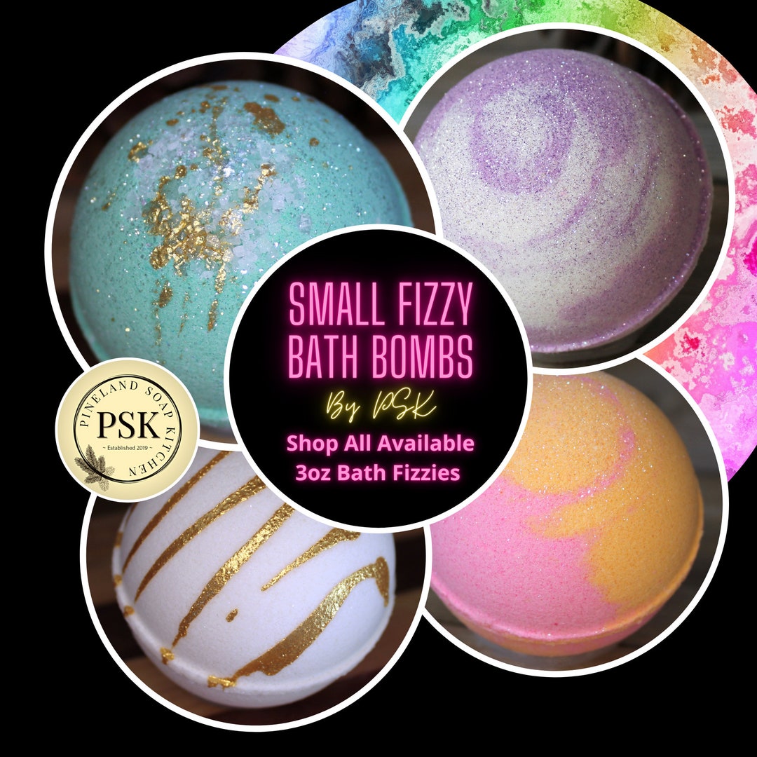 Small Fizzy Bath Bombs - 3oz Foaming Bath Bombs, Multiple Scents to ...