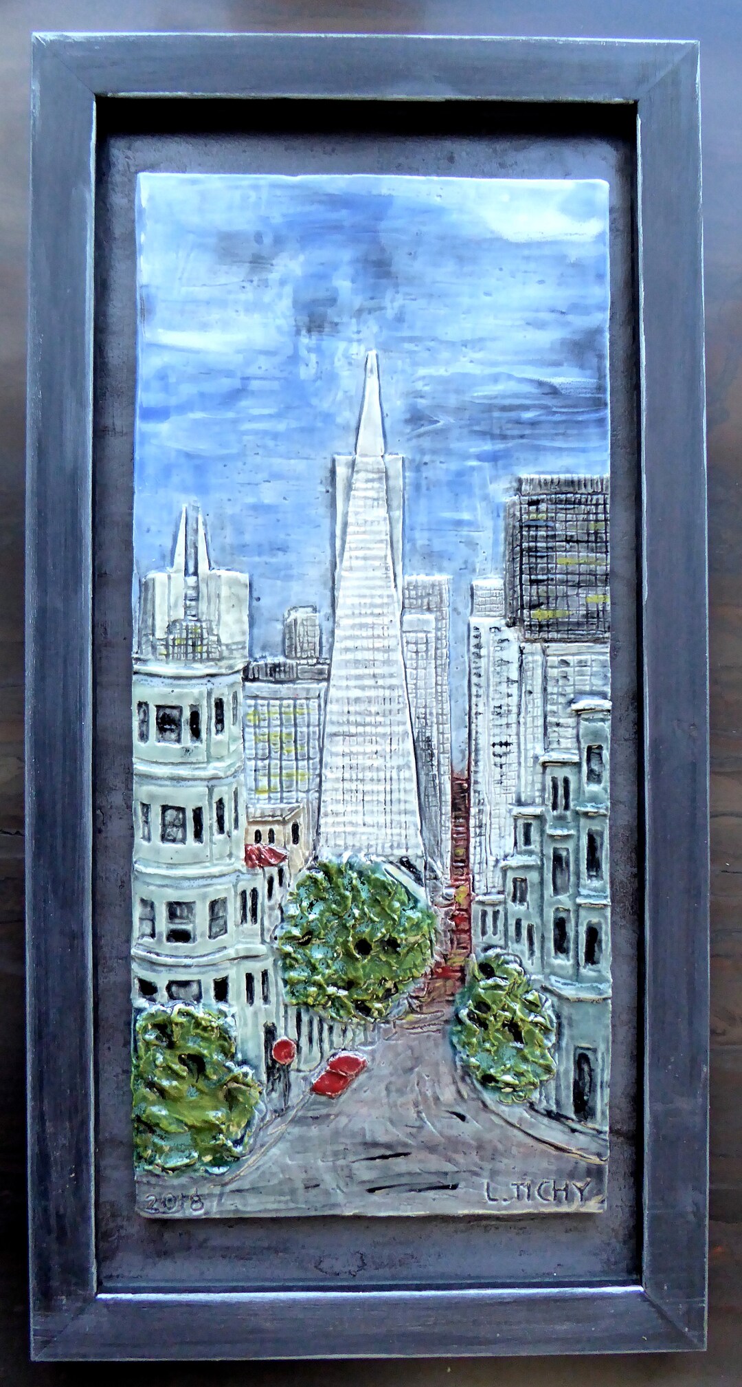 Handmade Custom Ceramic Tile: the Pyramid, San Fancisco - Etsy