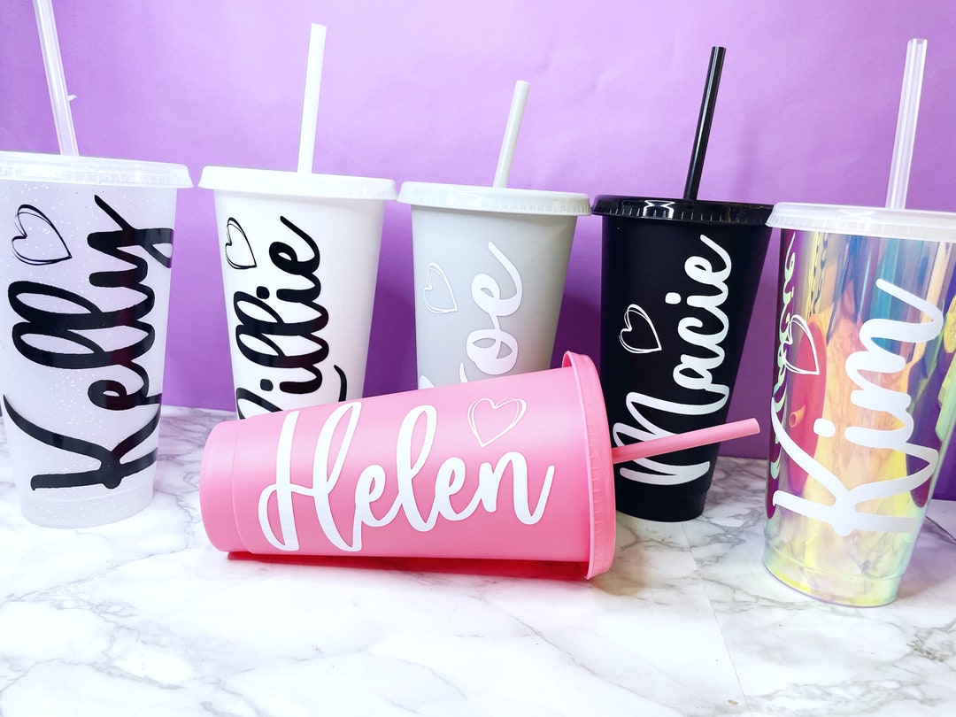 Personalised Cold Cup With Straw, Graduation Personalised Gift, Hen ...