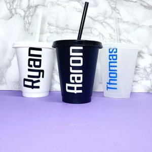 Boy’s Personalised Cold Cup With Straw, Children’s Gift, Children’s ...