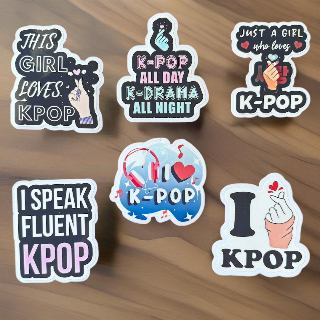 FREE SHIPPING Kpop Stickers, 6pack Bundle, Korean Pop Stickers, Waterproof Stickers, Kpop Addict ...