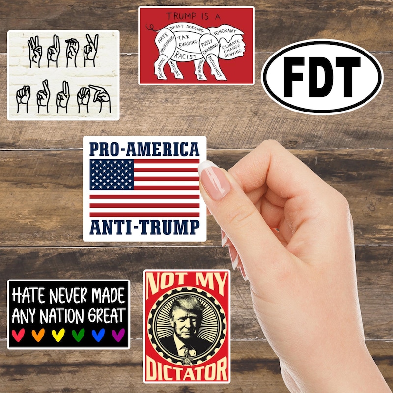 Stickers Against Trump - Etsy