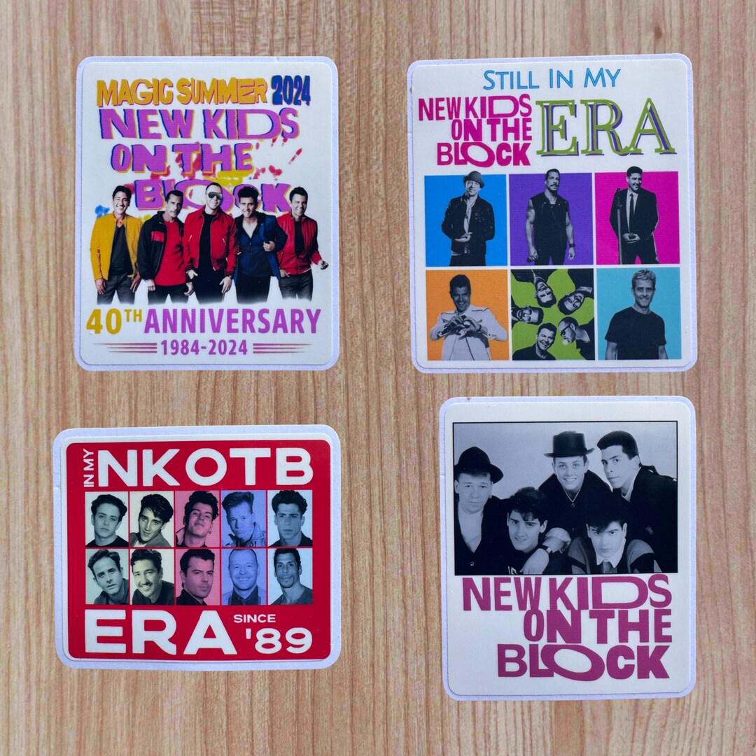 FREE SHIPPING 80s Boy Band Stickers, Set of 4, Waterproof, Scrapbook ...