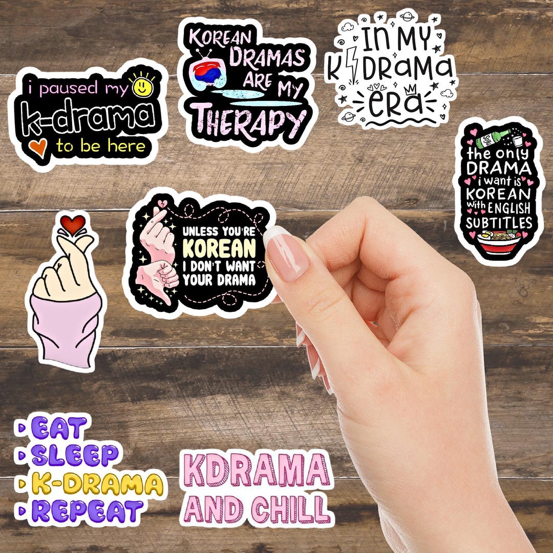 FREE SHIPPING Korean Drama Stickers – K-drama Inspired Sticker 8 Pack ...