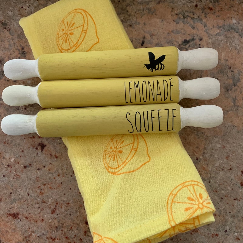 Lemon Mini Rolling Pin - Etsy