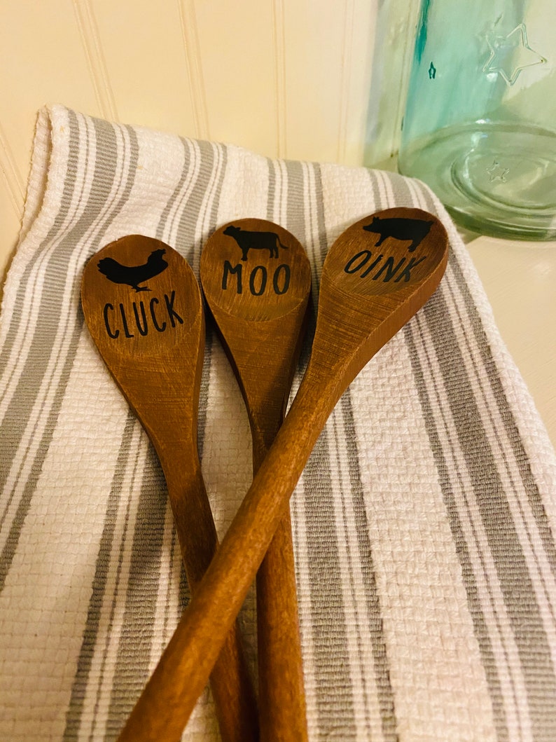 Farmhouse Inspired Wooden Spoons - Etsy