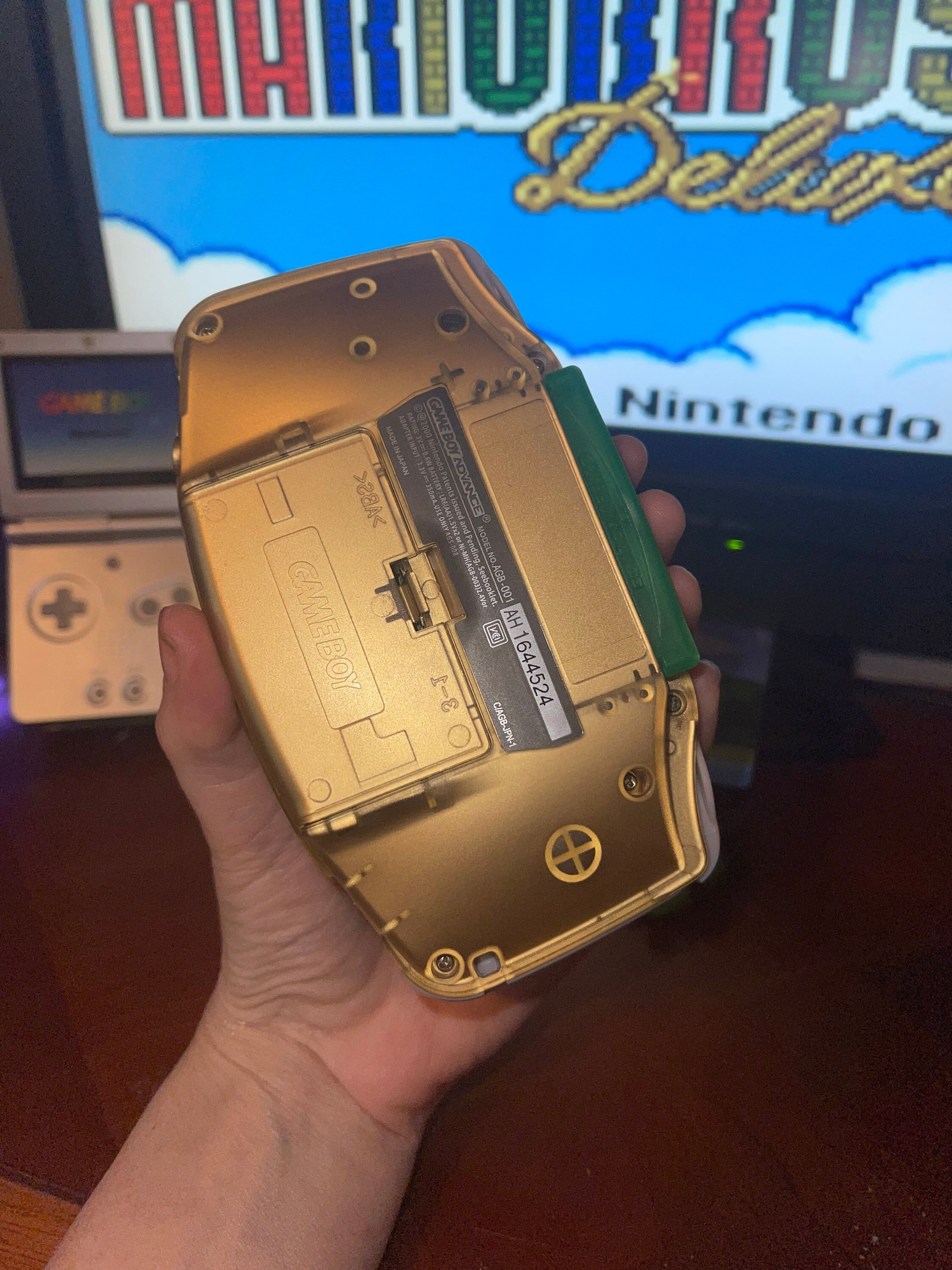 Golden Gameboy advance landscape with ips screen | Etsy