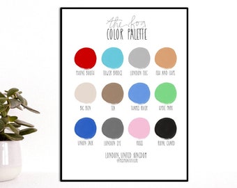 London Color Palette - Etsy