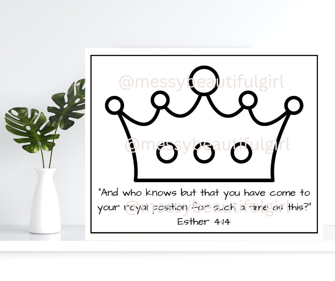 Esther Crown Activity Sheet - Instant Download - Etsy