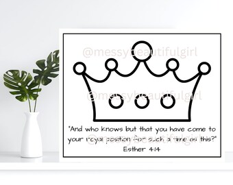 Queen Esther, Paper Crown Activity, Printable, Bible Craft for Kids ...
