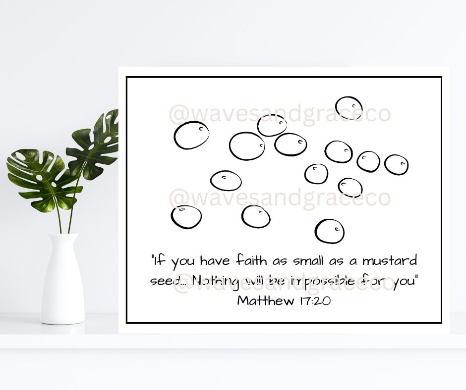 Mustard Seed Activity Sheet - Instant Download - Etsy