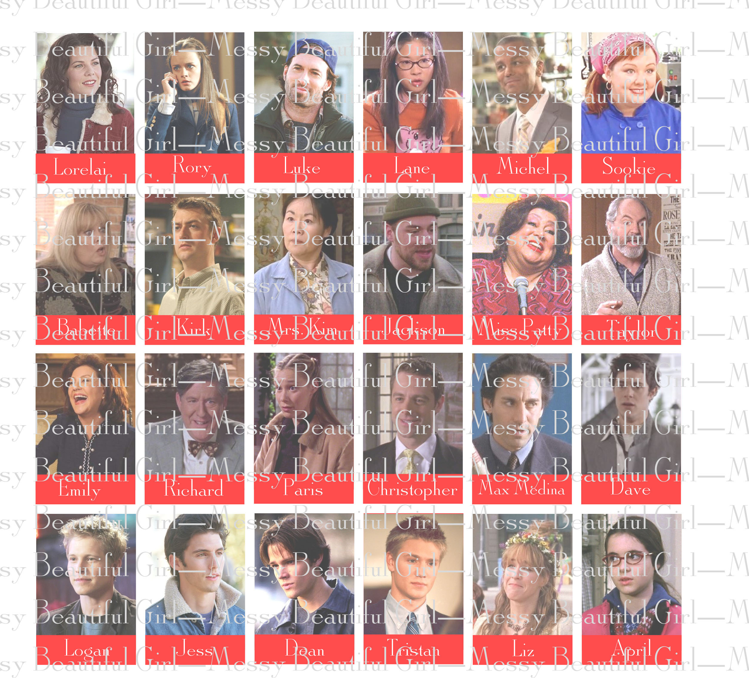Guess Who? Gilmore Girls Edition Digital Download - Etsy