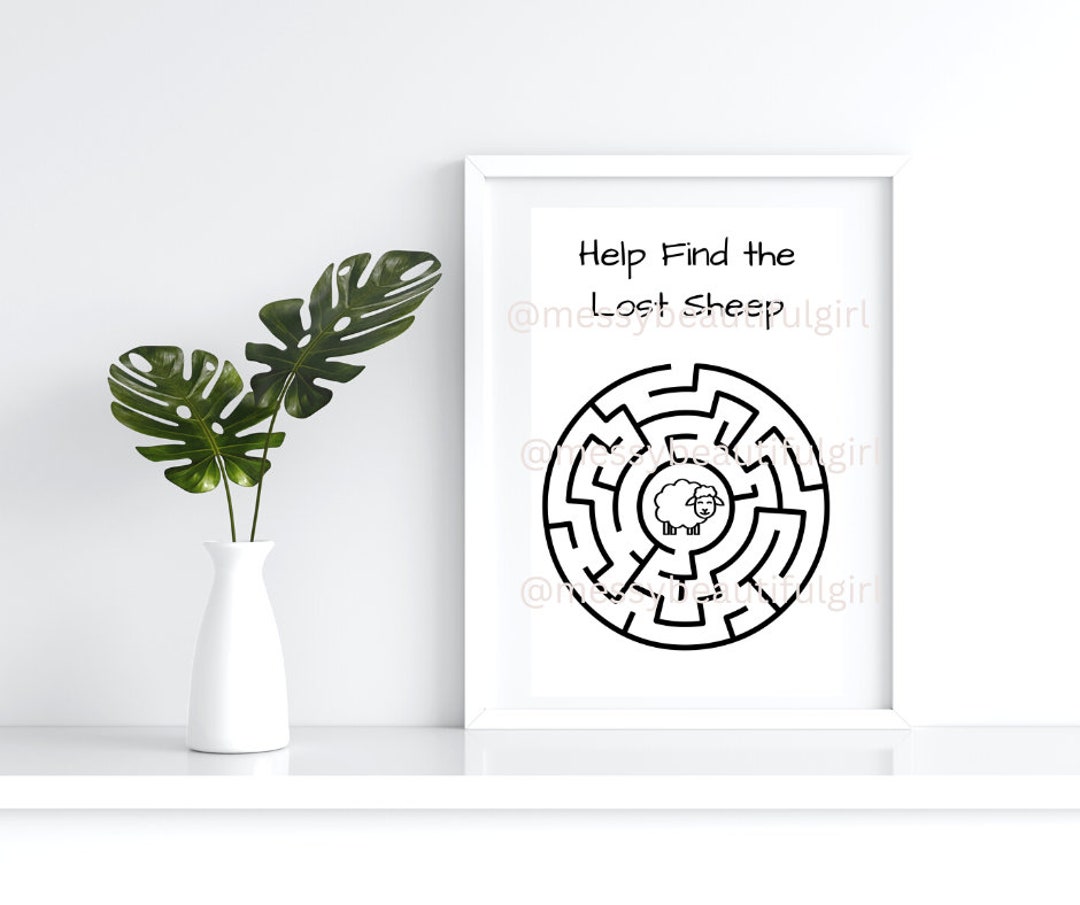 Lost Sheep Maze Activity Sheet - Instant Download - Etsy