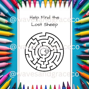 Lost Sheep Maze Activity Sheet - Instant Download - Etsy