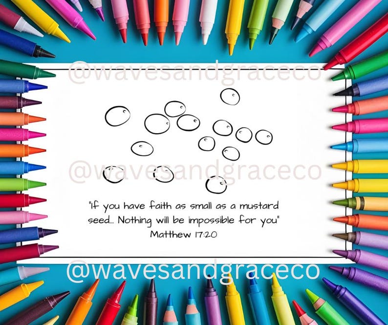 Mustard Seed Activity Sheet - Instant Download - Etsy