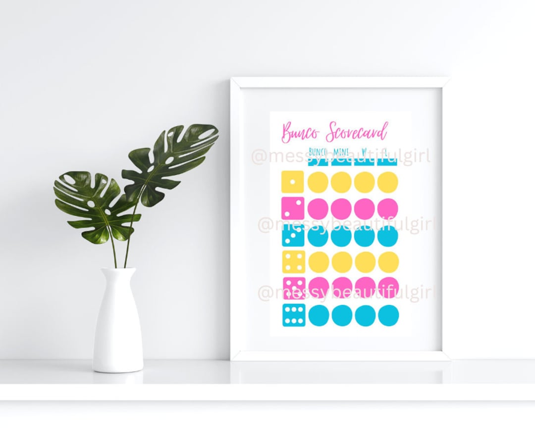 Bunco Scorecard & Team Tally - Printable Instant Download - Etsy