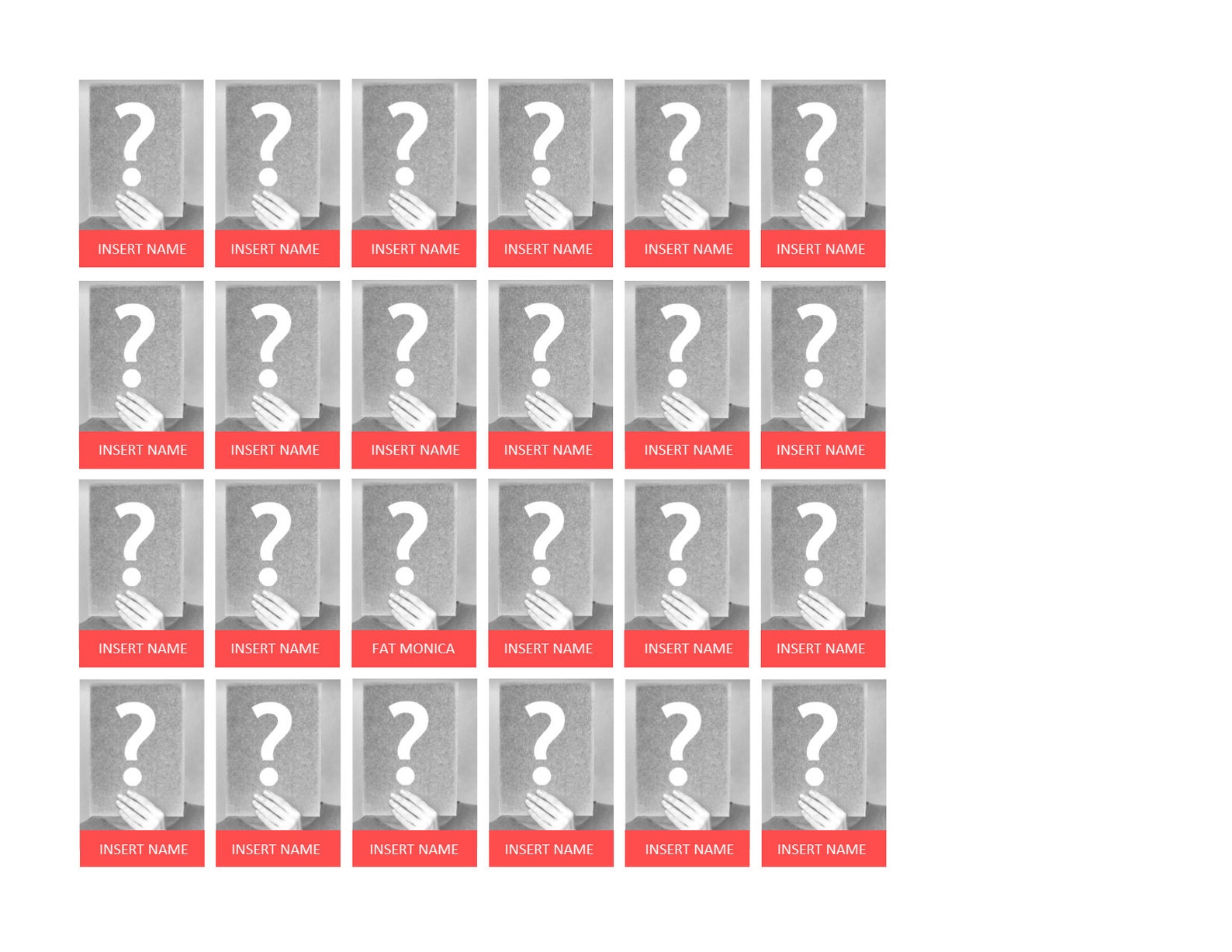 Printable Customizable Guess Who Digital Download - Etsy