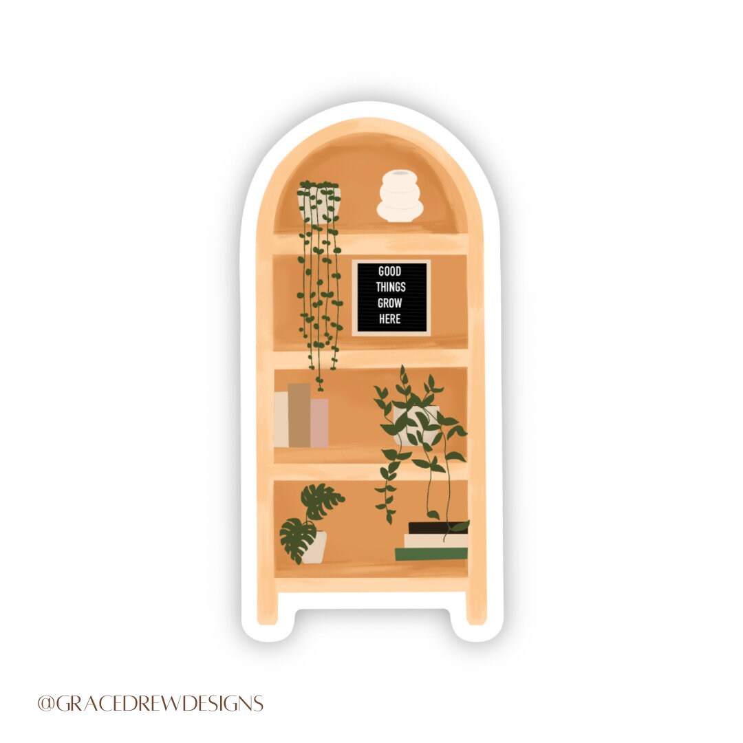 Good Things Grow Here- Plant Sticker, Book Sticker - Etsy