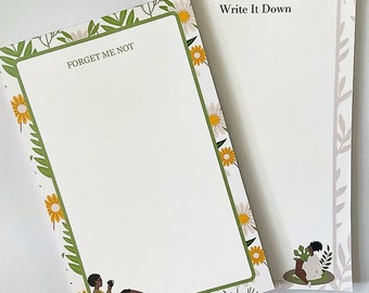 Black Girl Notepad - Etsy
