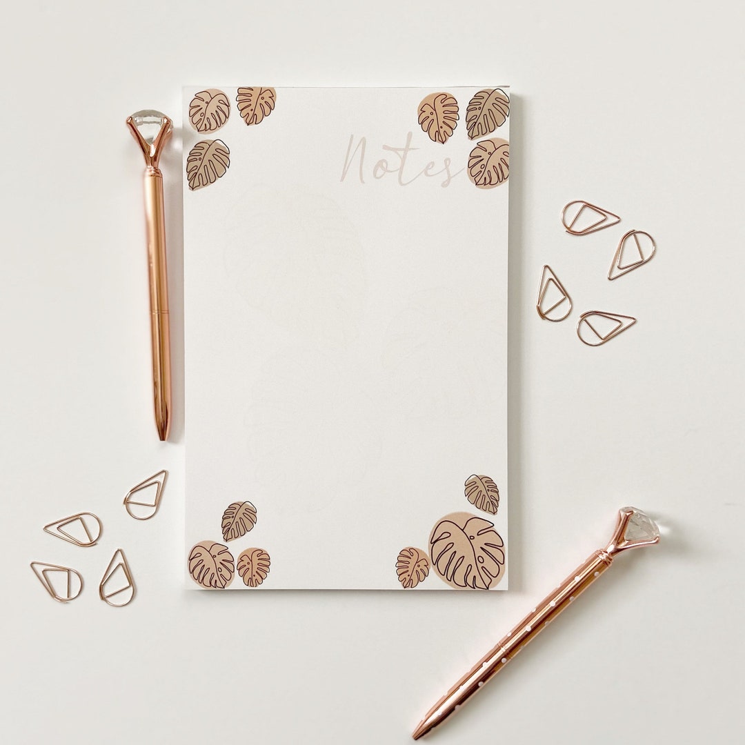 Boho Notepad, Plant Stationery, To-do List, Memo Pads, Cute Notepads ...