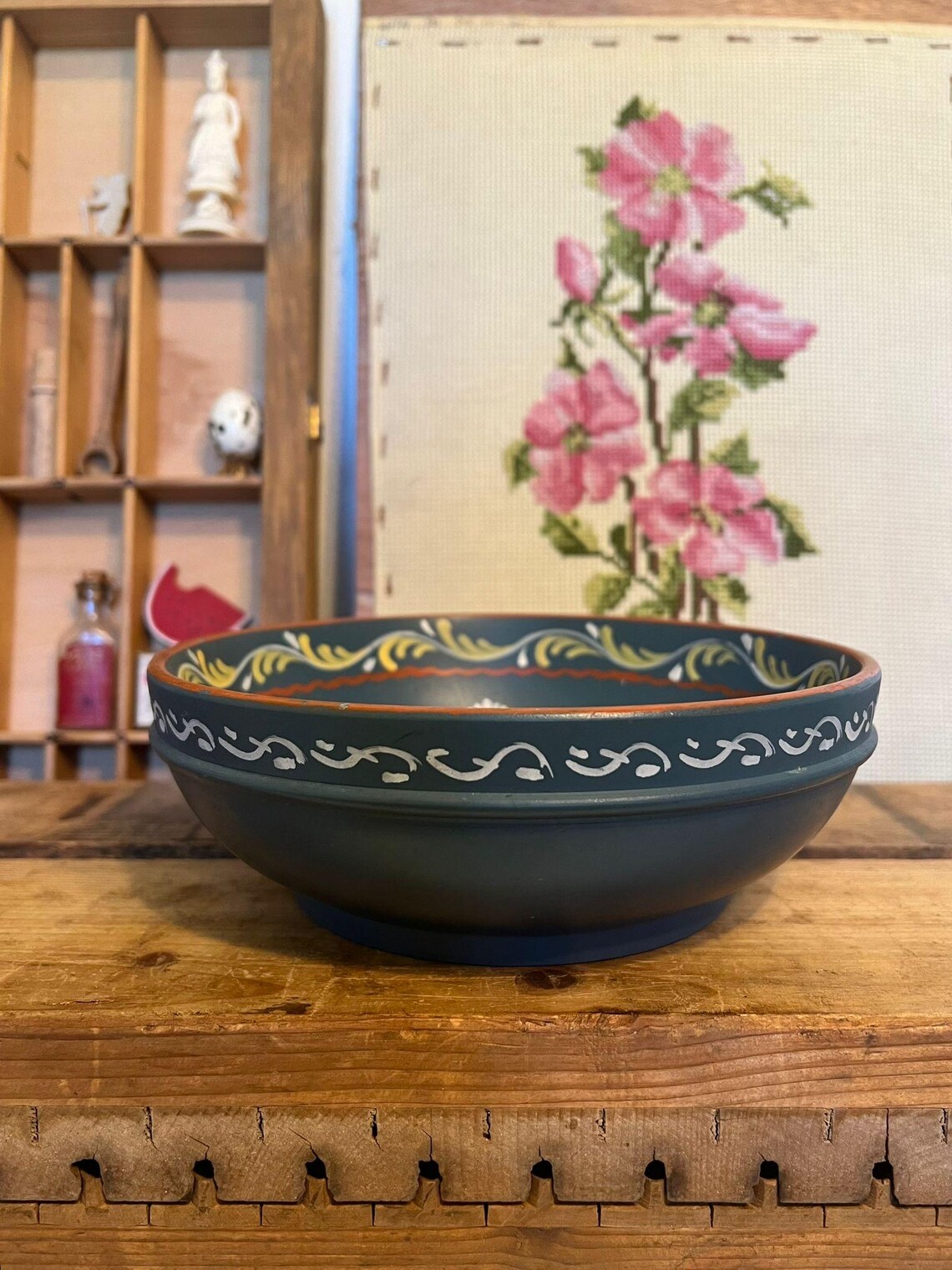 Free Shipping Within Continental US Vintage Rosemaling Norwegian Style ...