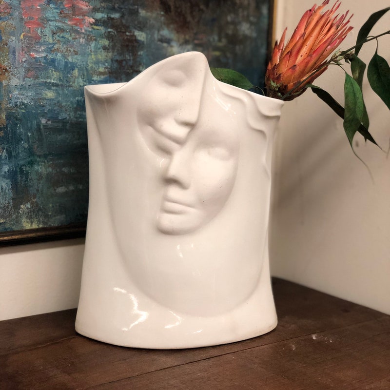 Abstract Face Vase - Etsy