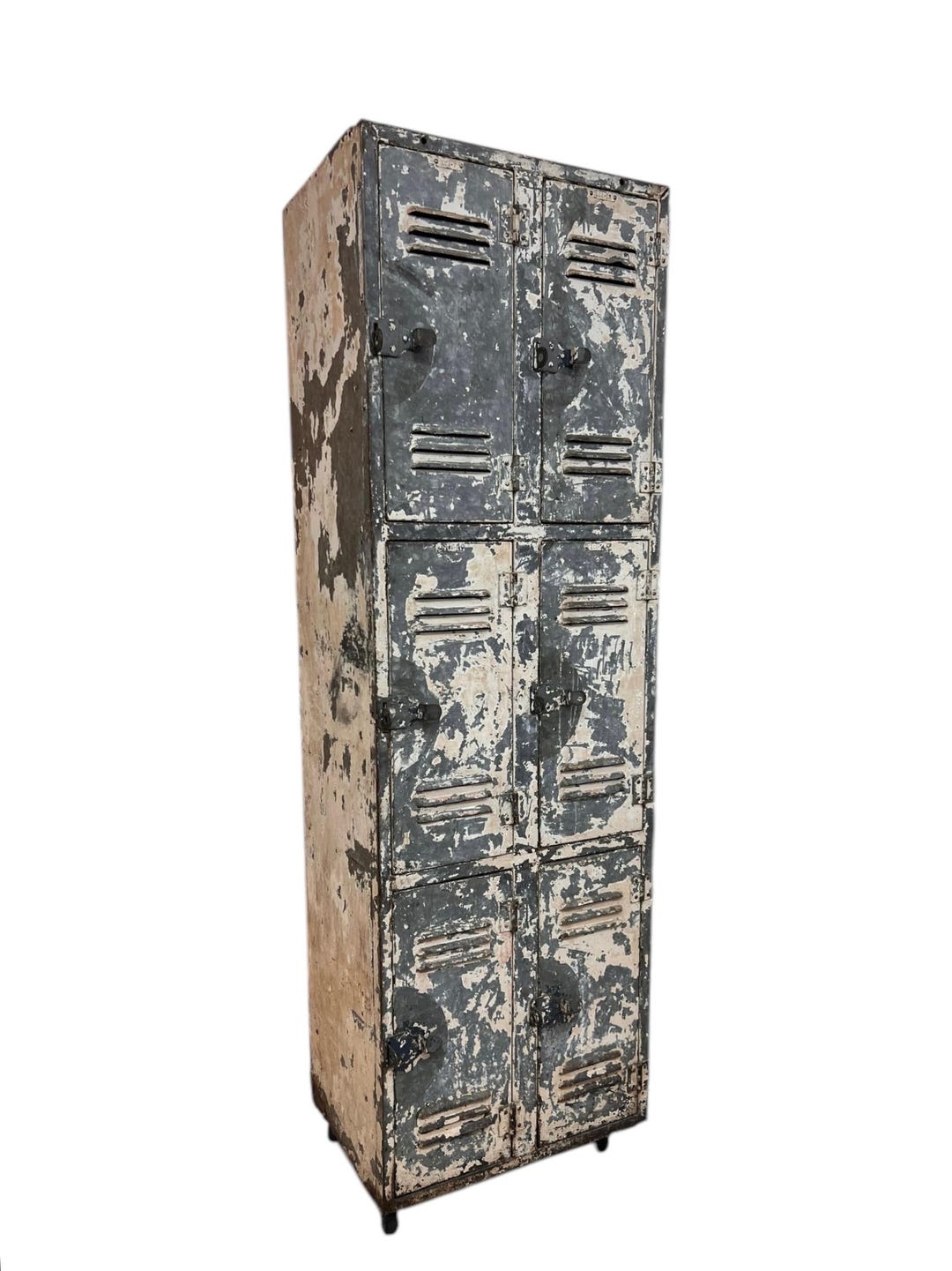 Free Shipping Within Continental US - Vintage Metal Locker Cabinet 6 ...