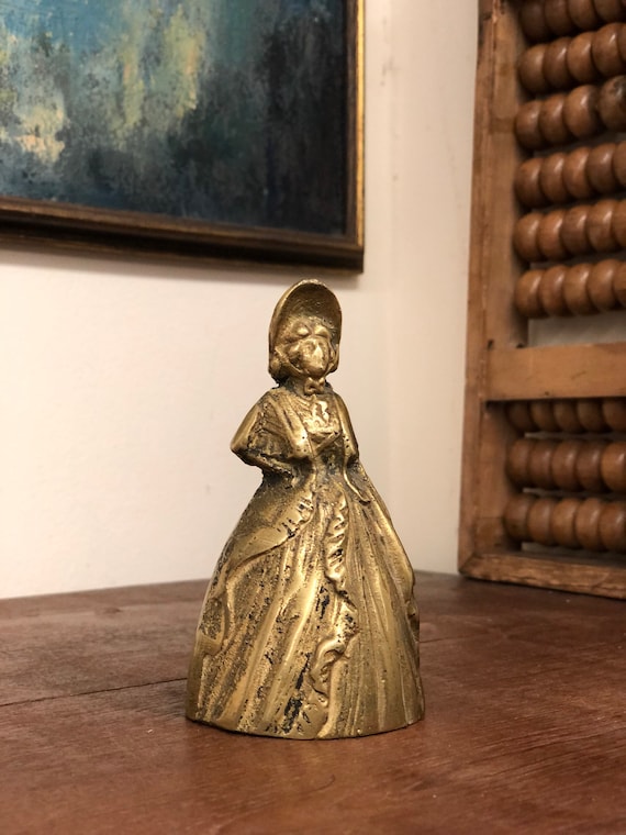 Vintage Brass Victorian Lady Bell Adorable Detail w/ Woman | Etsy
