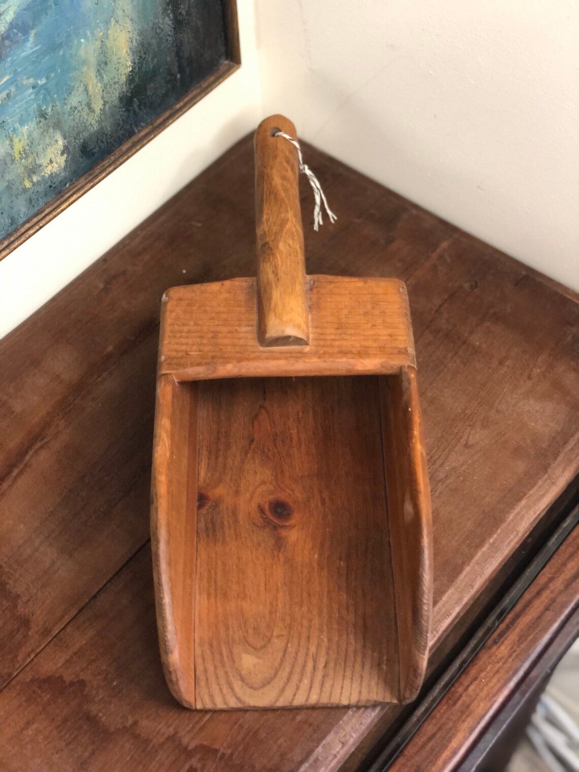 Vintage Large Wood Scoop Shovel With Wood Grain Patterns Mid Century ...