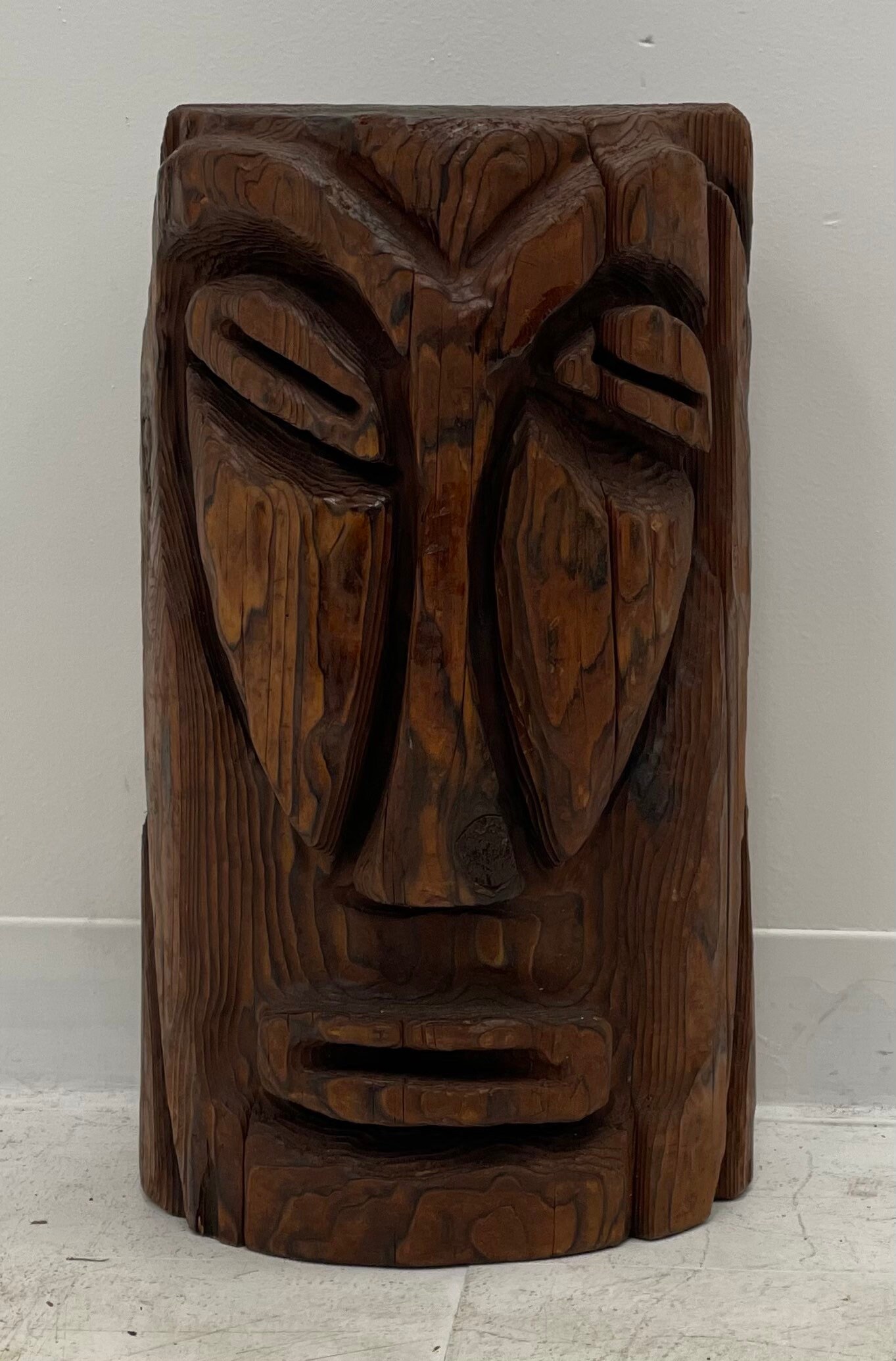 Free Shipping Within Continental US Vintage Hand Carved Tiki Stand ...
