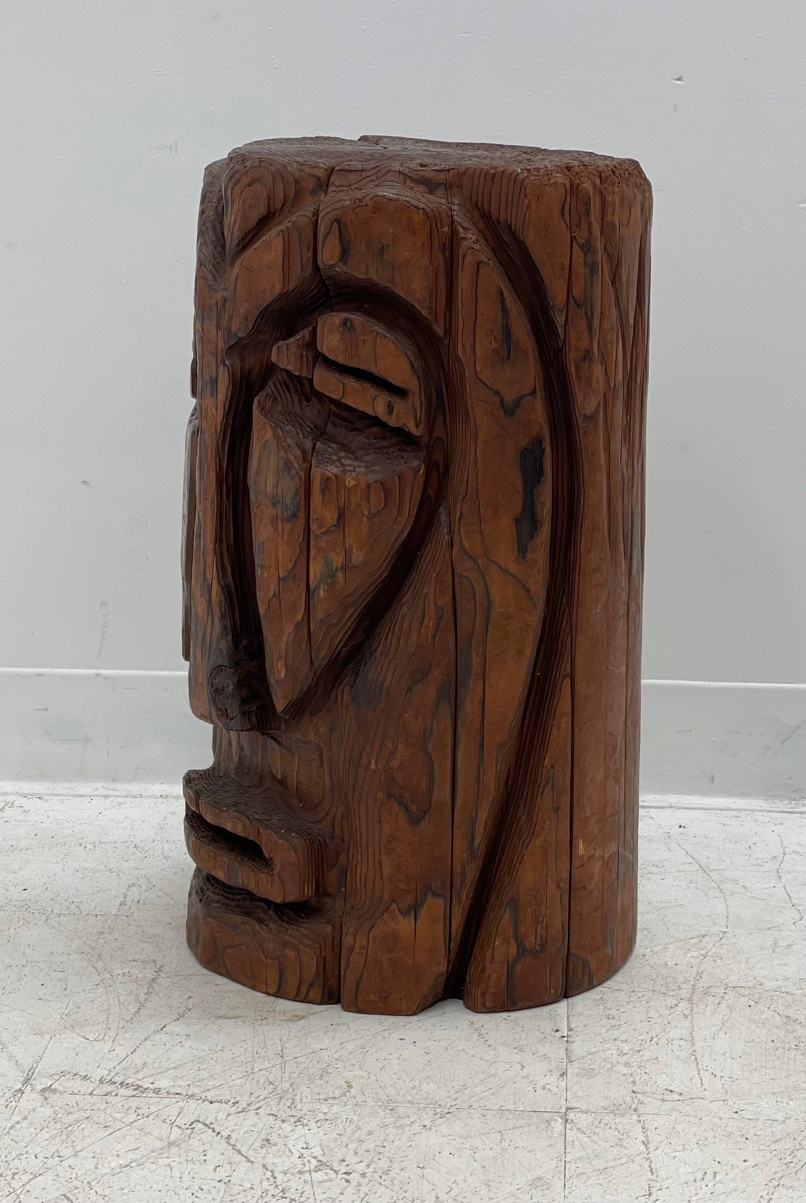 Free Shipping Within Continental US Vintage Hand Carved Tiki Stand ...