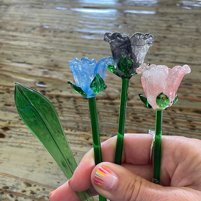 Glass Flowers With Stems - Etsy