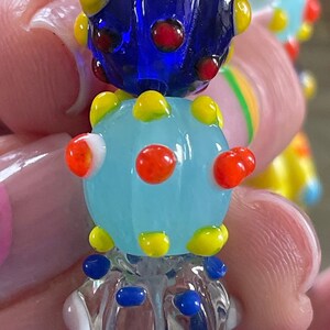 Lampwork Bumpy Beaded Bracelets, Glass 7” Beaded Bracelet - Etsy