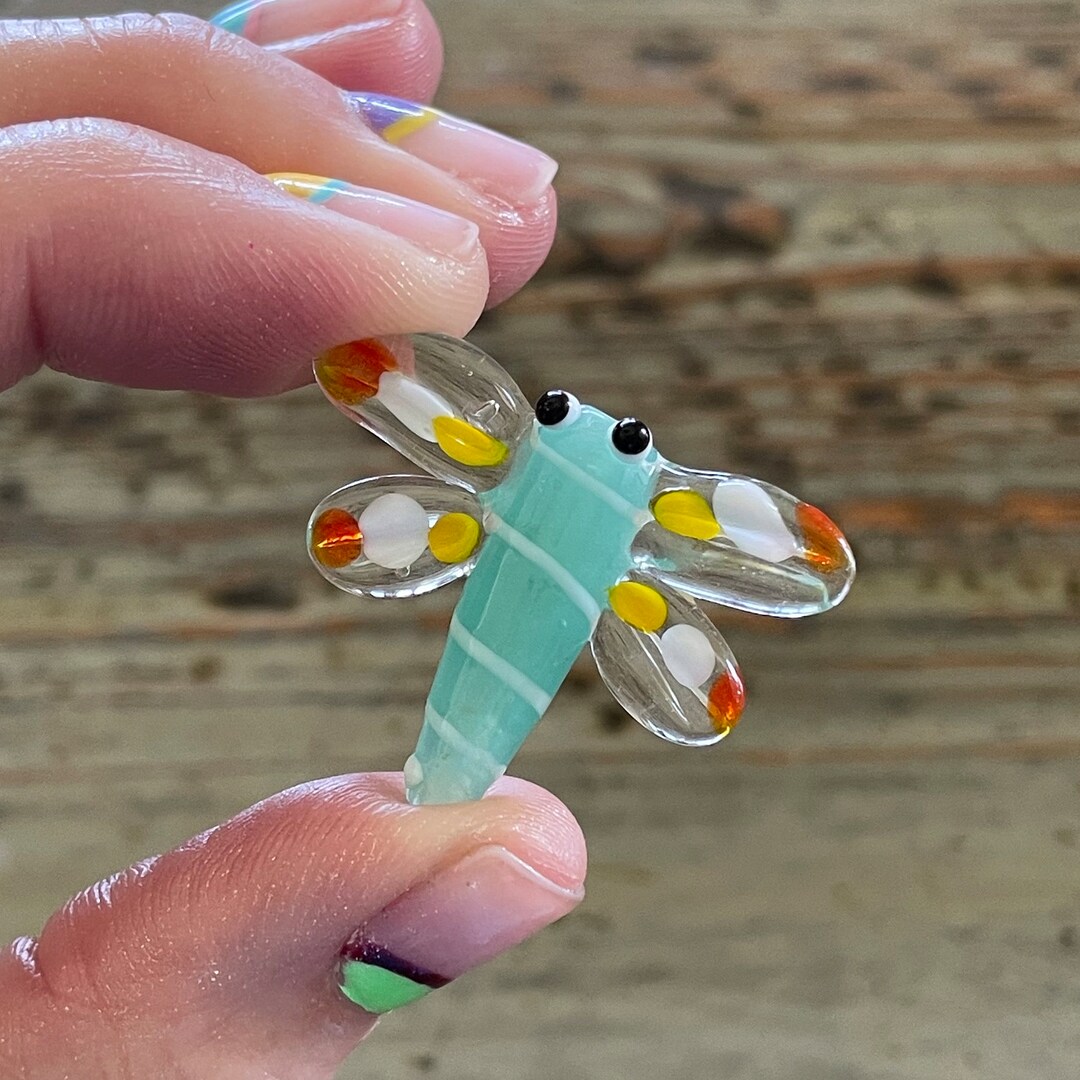 Lampwork Dragonfly Bead 32mm, Teal Dragonfly - Etsy