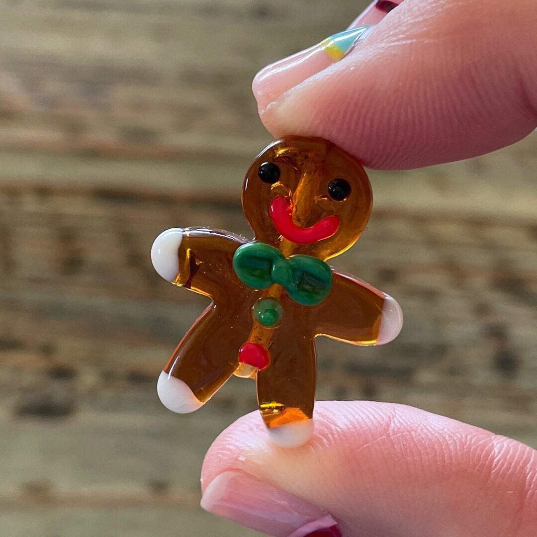 Lampwork Gingerbread Man Bead 28mm, Glass Gingerbread Men - Etsy