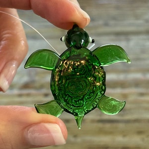 Lampwork Glass Turtle, Float Glass for Aquariums, Cute Aquarium Decor ...
