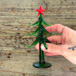 Lampwork Christmas Tree, Large Glass Tree With 12 Ornaments - Etsy